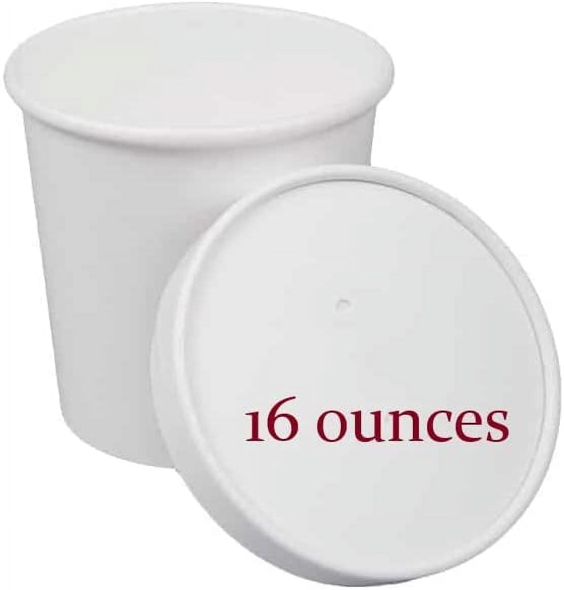 AME D'ESSENCE (500 PC) Combo 16 oz White Soup Containers for Hot Cold ...