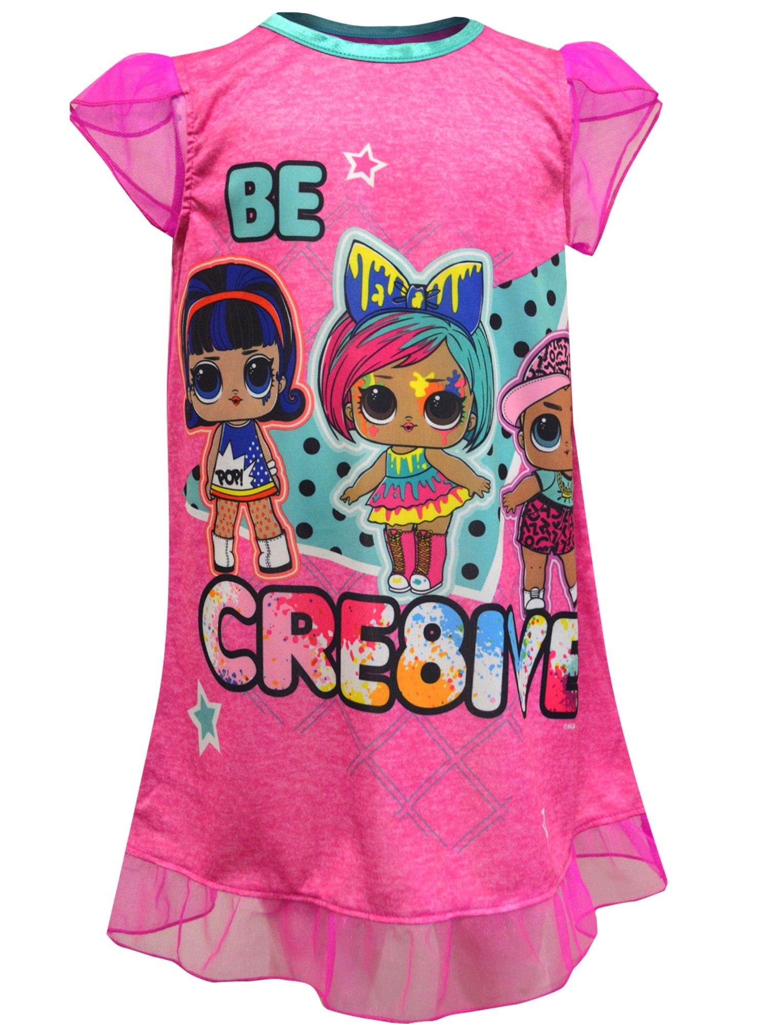 AME Girls LOL Surprise Be Creative Nightgown (4) - Walmart.com