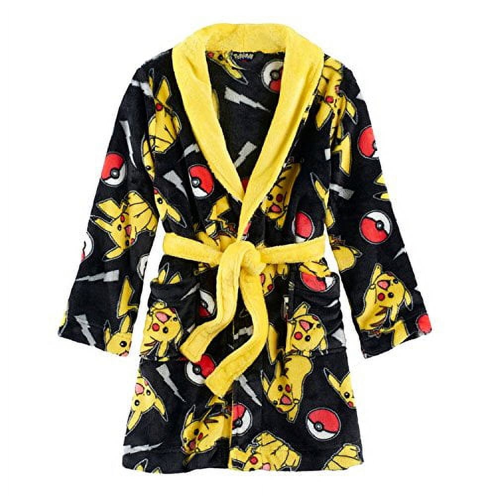 AME KIDS Pokemon Pikachu Print Childrens Robe,Yellow Pikachu,8 ...