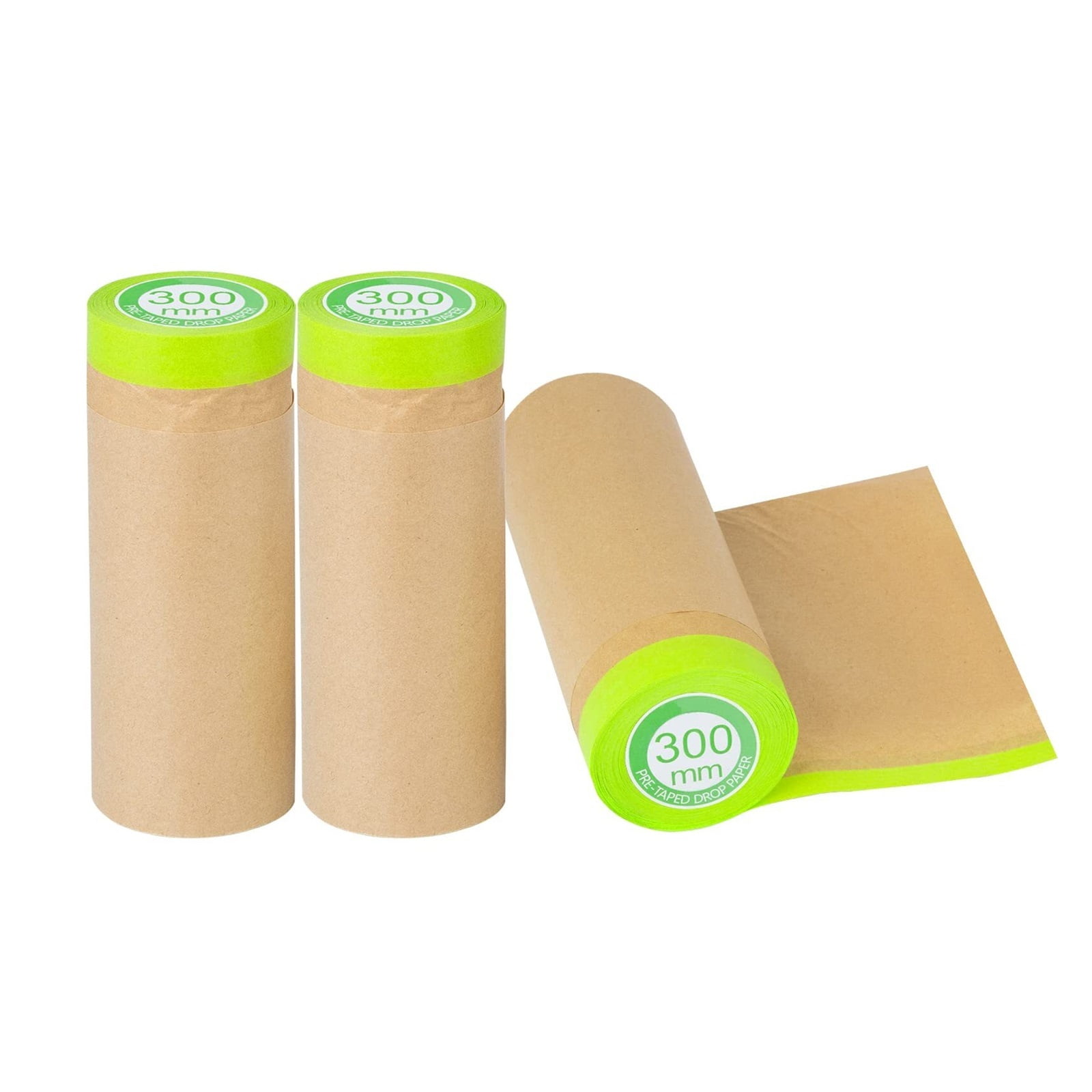 AME Pre-Taped Masking Paper for Painting - 12 inch x 50 feet Tape and ...