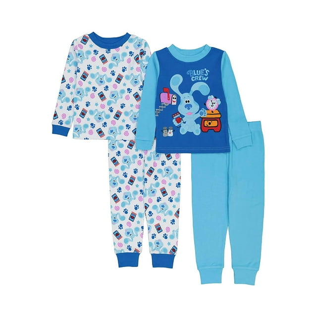 AME Sleepwear Boys Blue's Clues Blue's Crew Cotton Toddler 4 Piece ...