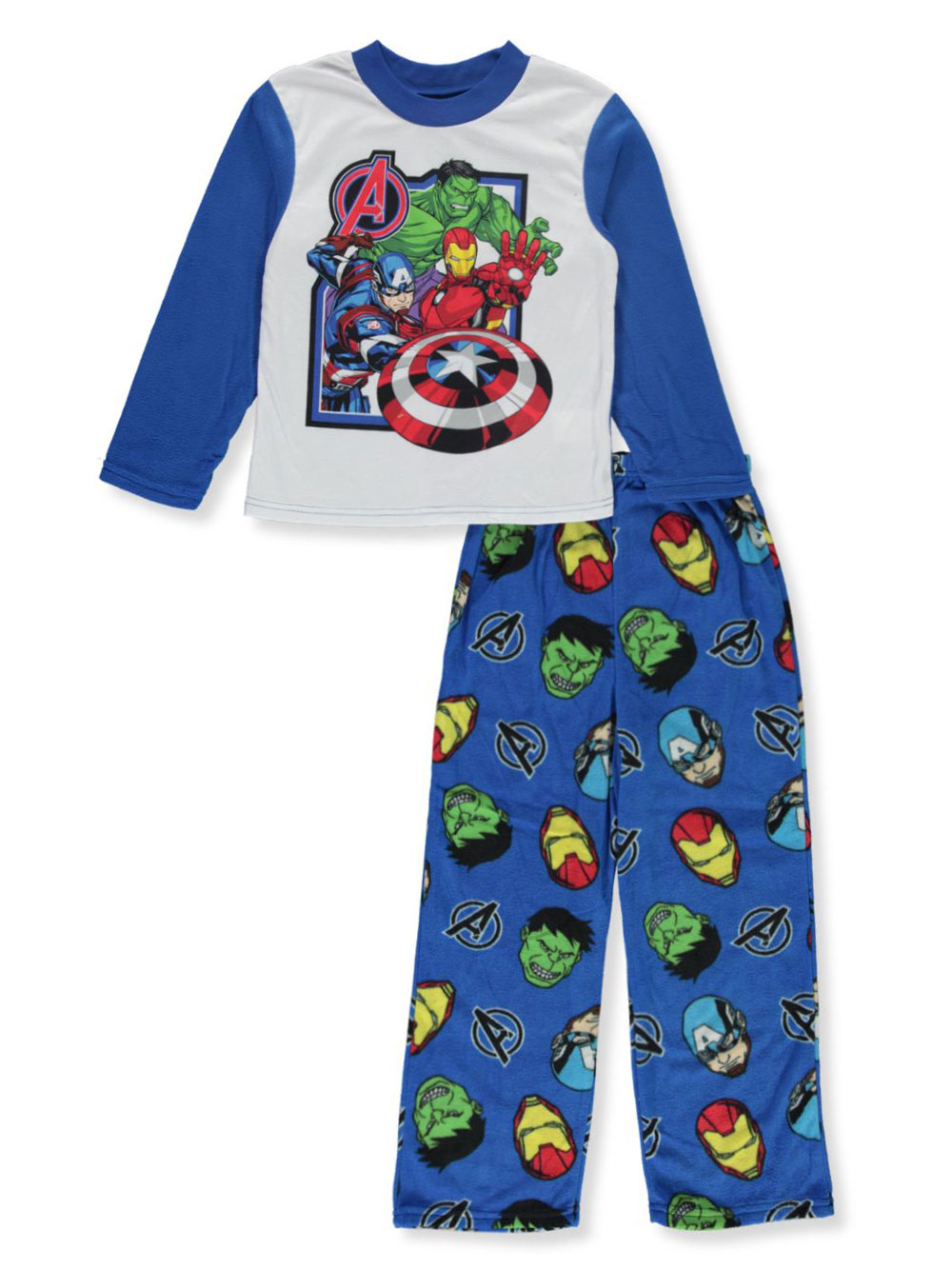 AME Sleepwear Boys Marvel Avengers Fleece Pajama Set, 2-Piece with ...