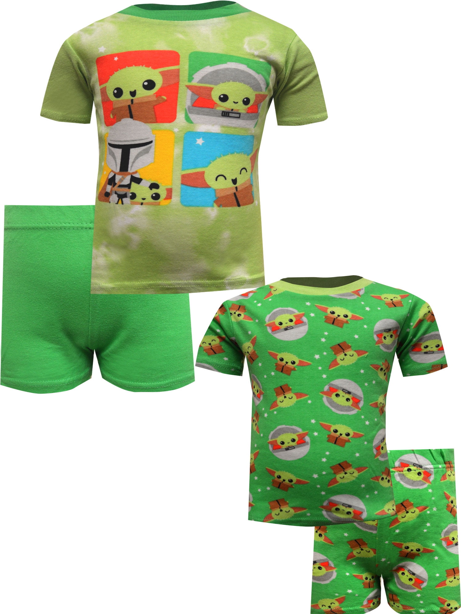 AME Sleepwear Boys Star Wars Mandalorian Grogu 4 Piece Cotton Toddler ...