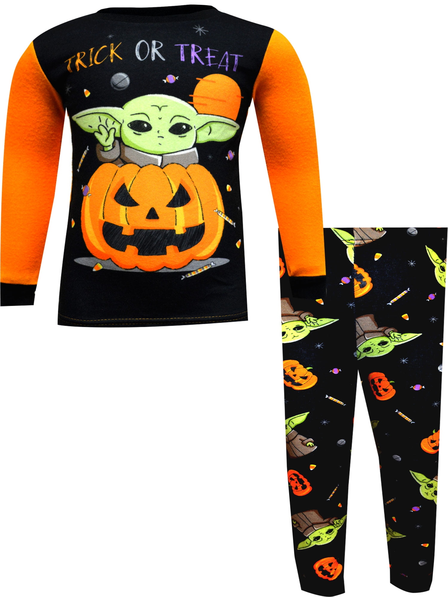 AME Sleepwear Boys Star Wars Mandalorian Grogu Trick or Treat Halloween ...
