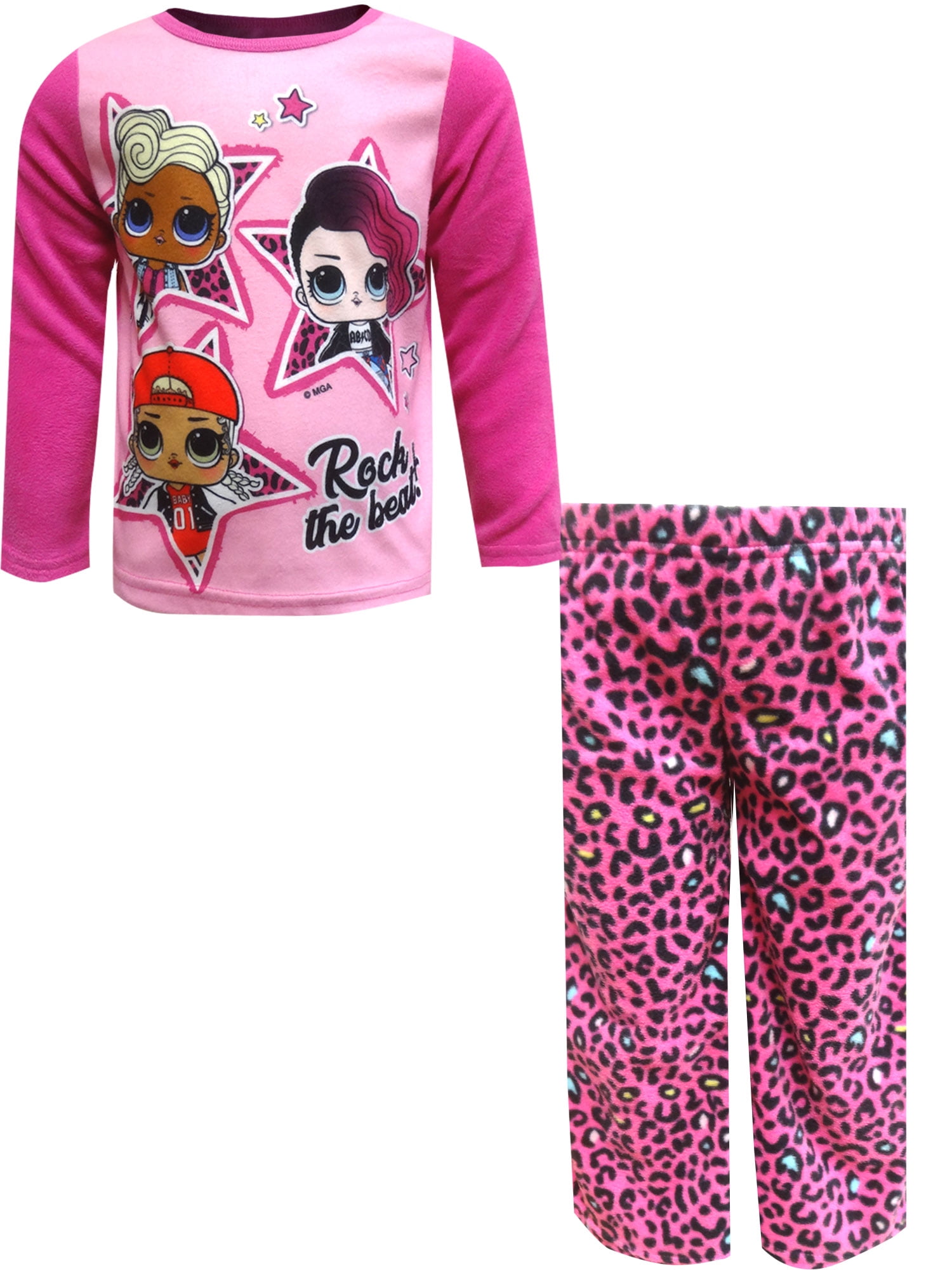 AME Sleepwear Girls LOL Surprise Rock The Beat Fleece Pajama Size 4 (4 ...