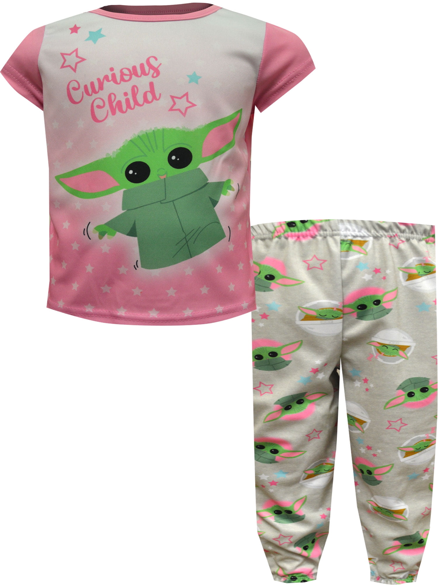AME Sleepwear Girls Star Wars Mandalorian Grogu Curious Child Toddler ...