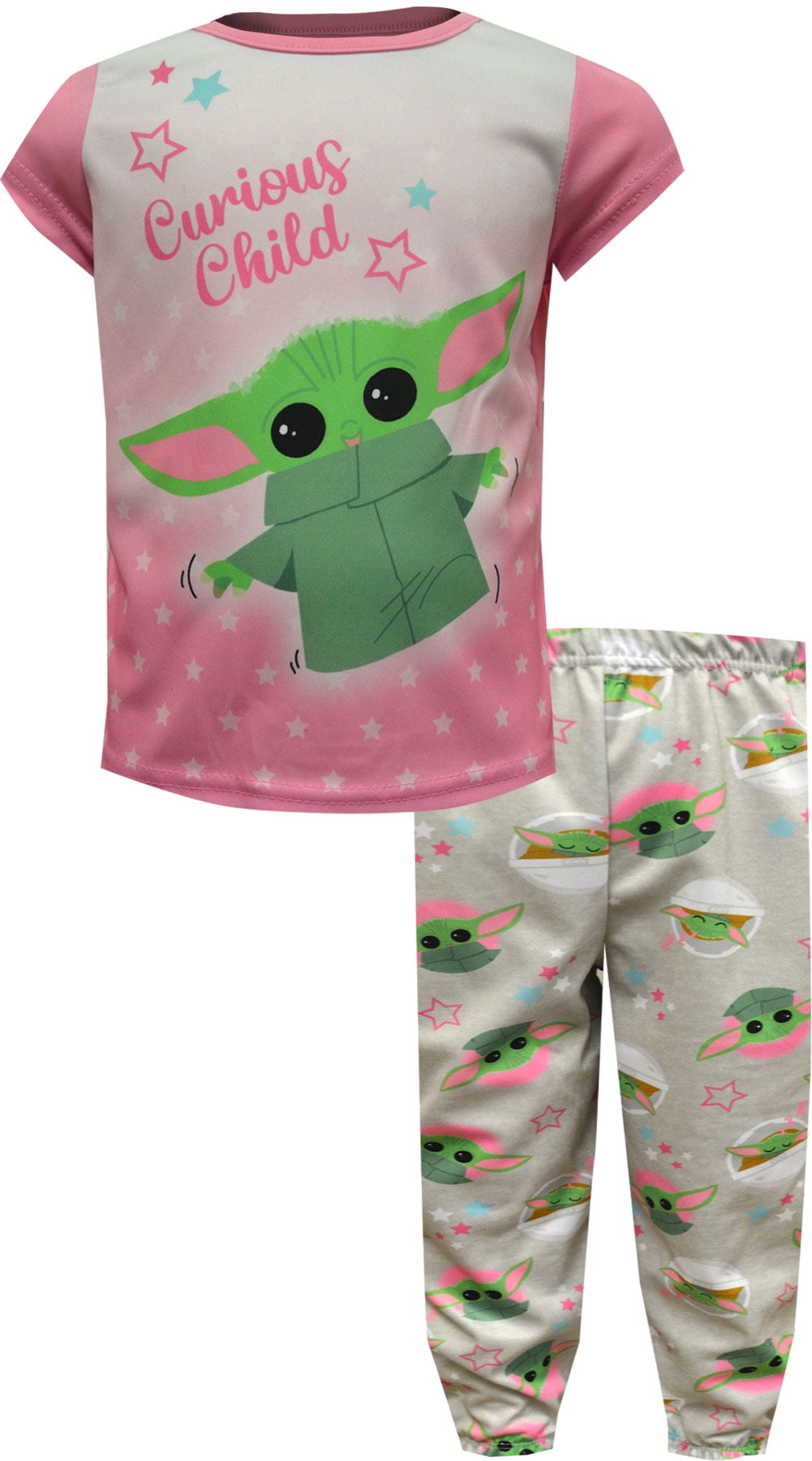 AME Sleepwear Girls' Star Wars Mandalorian Grogu Curious Child Toddler ...