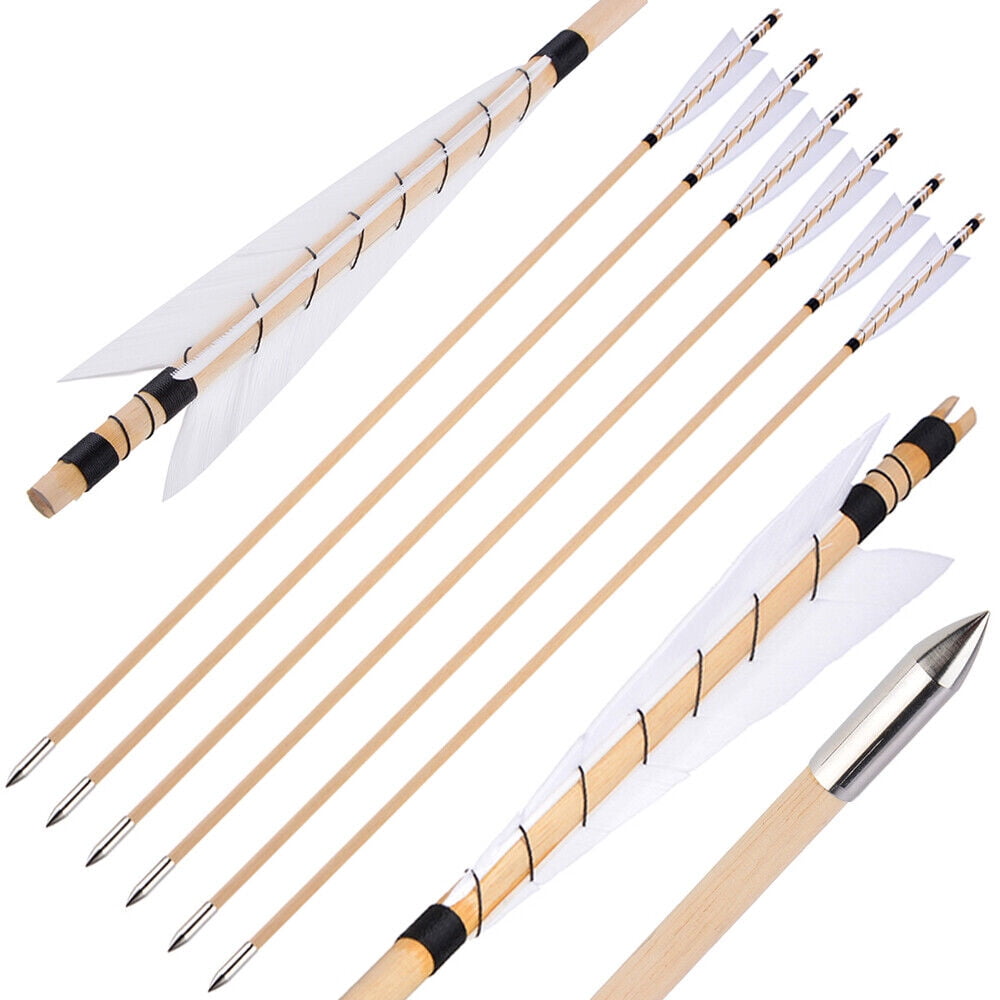 AME Wooden Archery Arrows, 6 Pieces - Walmart.com