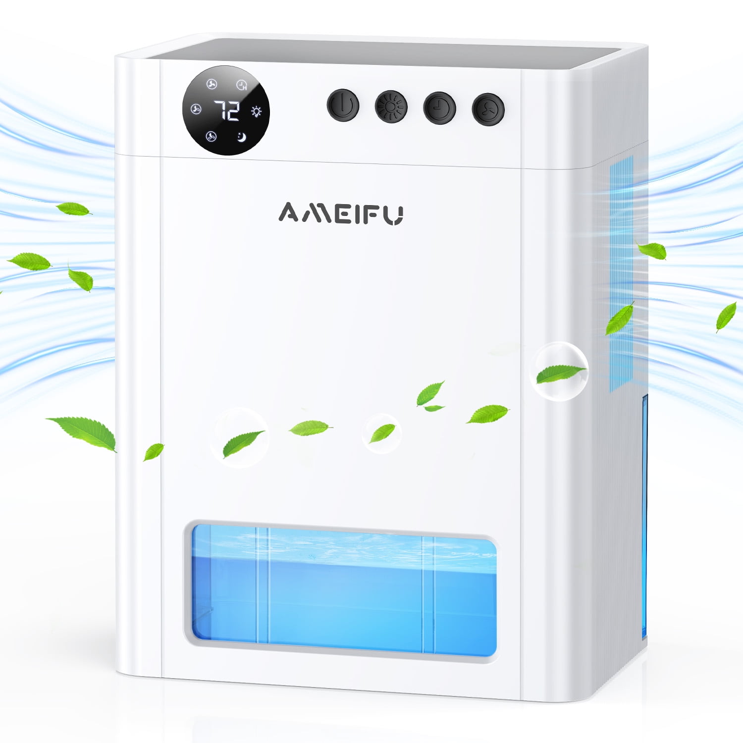 AMEIFU 4L Electric Basement Dehumidifier for 1000 Sq.ft, Auto Shut-off ...