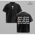 AMEN Christian Washed T-Shirt, Cross Front Graphic Faith Tee, Unisex ...
