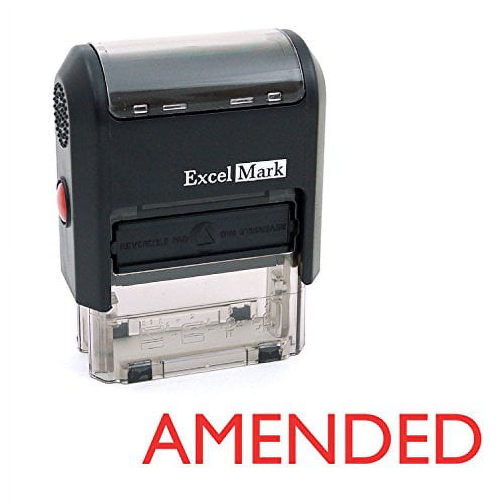 AMENDED Self Inking Rubber Stamp - Red Ink (ExcelMark A1539) - Walmart.com