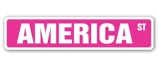 AMERICA Street Sign Childrens Name Room Sign | Indoor/Outdoor | 24 ...
