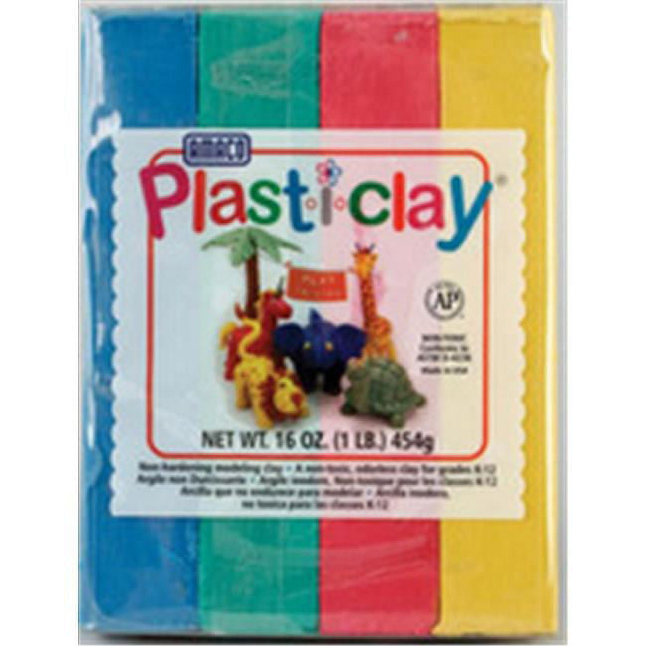 AMERICAN ART CLAY 91125T PLASTICLAY MODELING CLAY YELLOW 1LB - Walmart.com