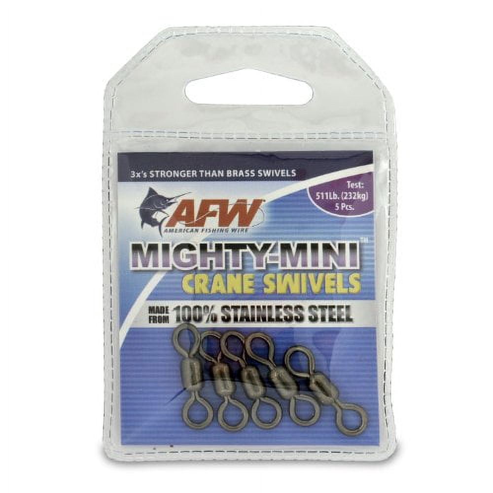 AMERICAN FISHING WIRE AFW Mighty Mini Stainless Steel Crane Swivels ...
