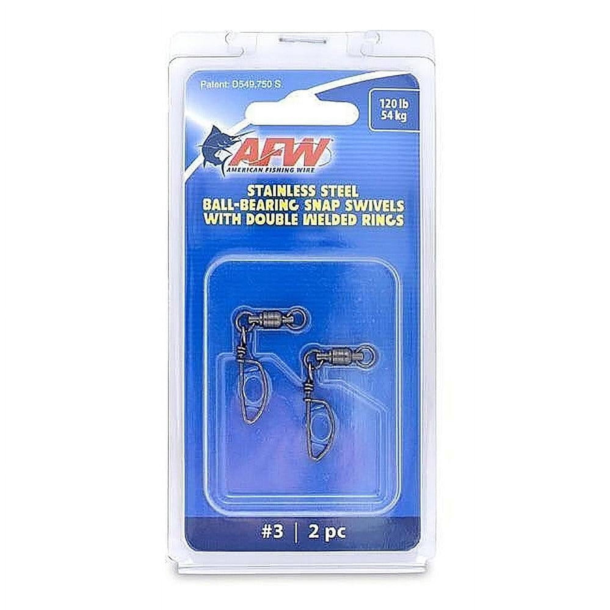 AMERICAN FISHING WIRE AFW Stainless Steel Ball-Bearing Snap Swivels 450 ...
