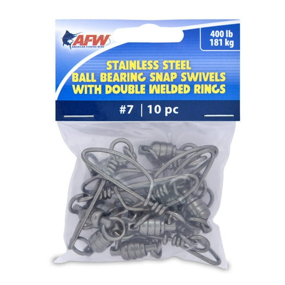 AMERICAN FISHING WIRE AFW Stainless Steel Ball Bearing Snap Swivels ...