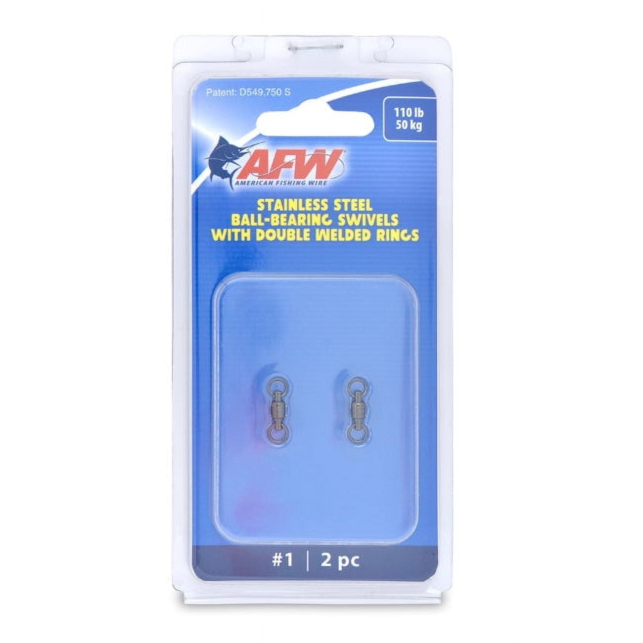 AMERICAN FISHING WIRE AFW Stainless Steel Ball Bearing Swivels With ...