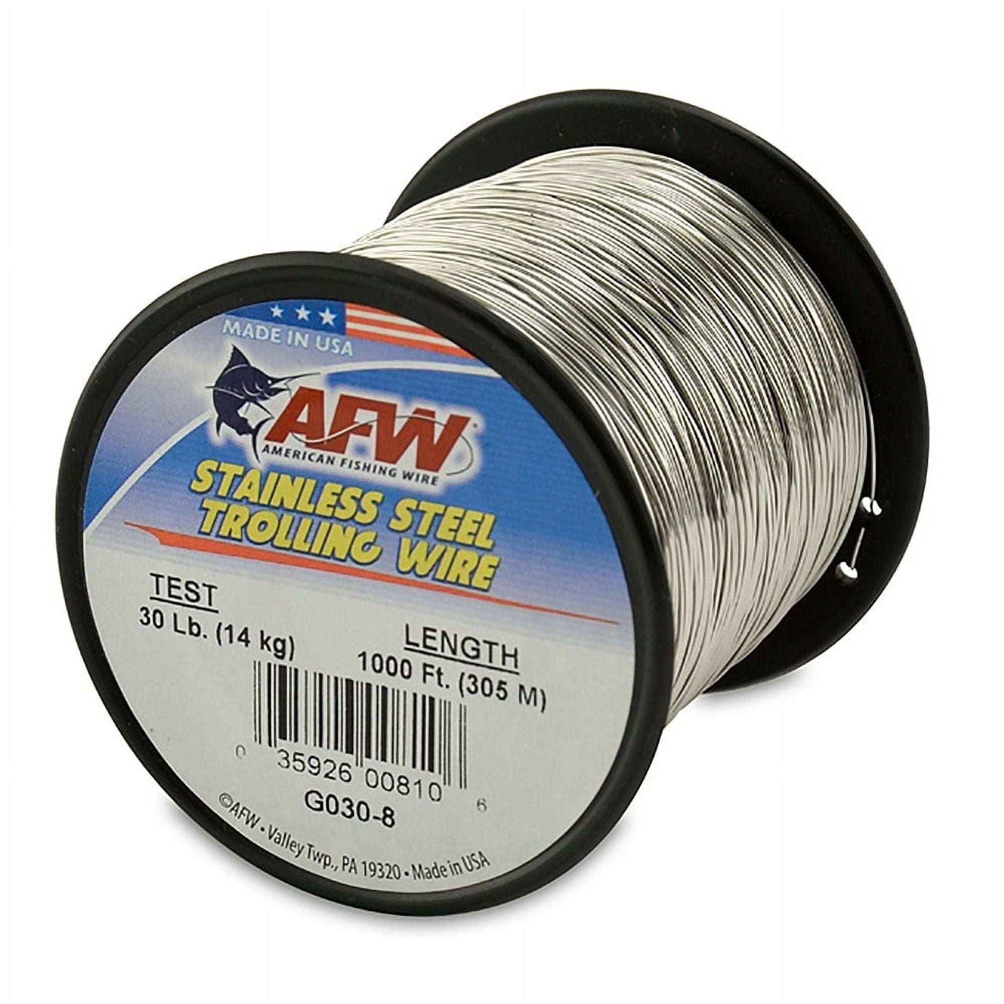 AMERICAN FISHING WIRE AFW Stainless Steel Trolling Wire - Bright 300 Ft ...