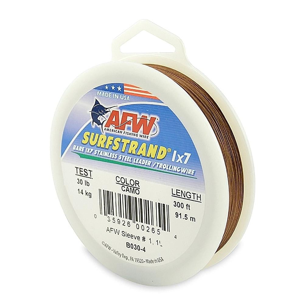 AMERICAN FISHING WIRE AFW Surfstrand Bare 1x7 Stainless Steel Leader ...