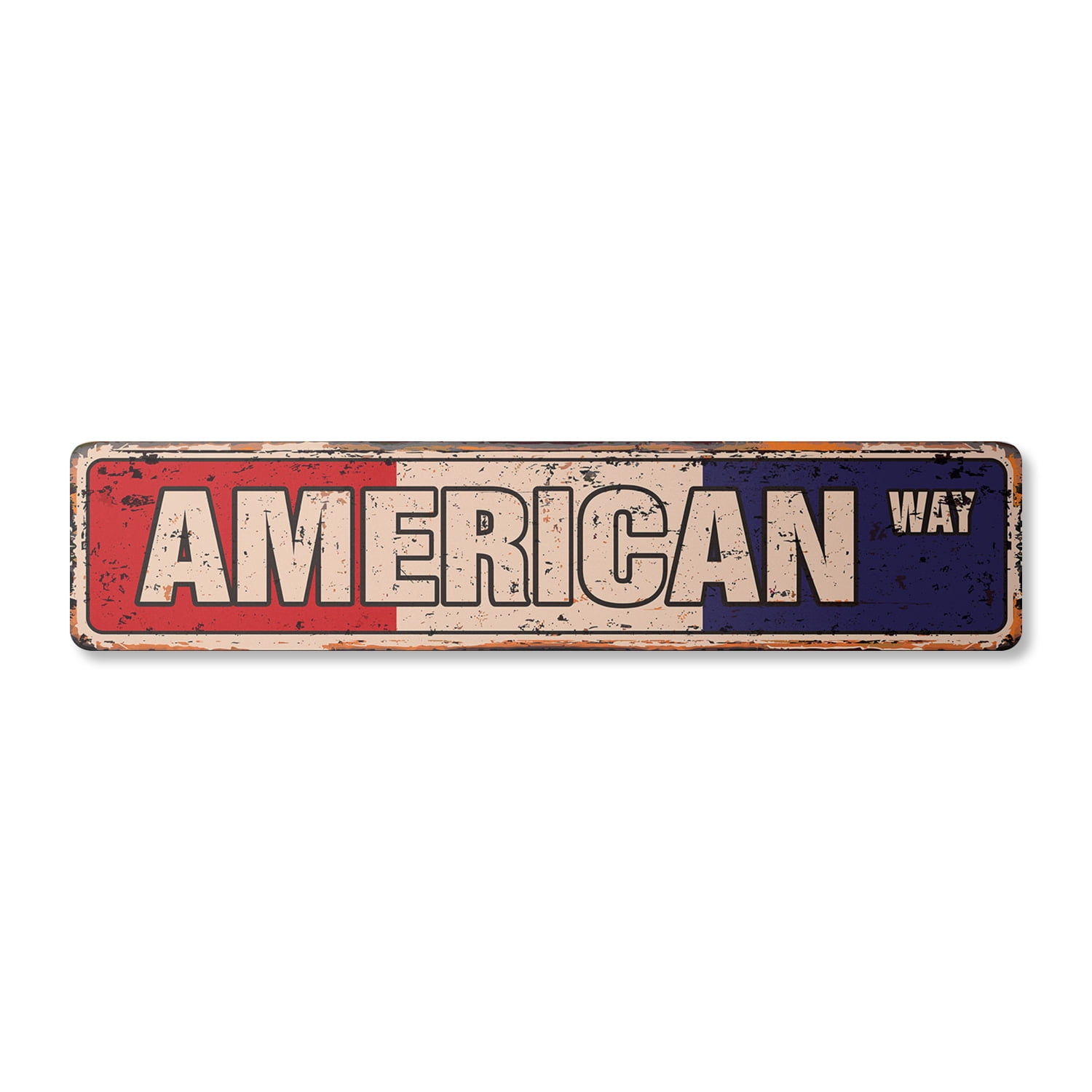 AMERICAN FLAG Vintage Aluminum Street Sign USA America patriotism ...