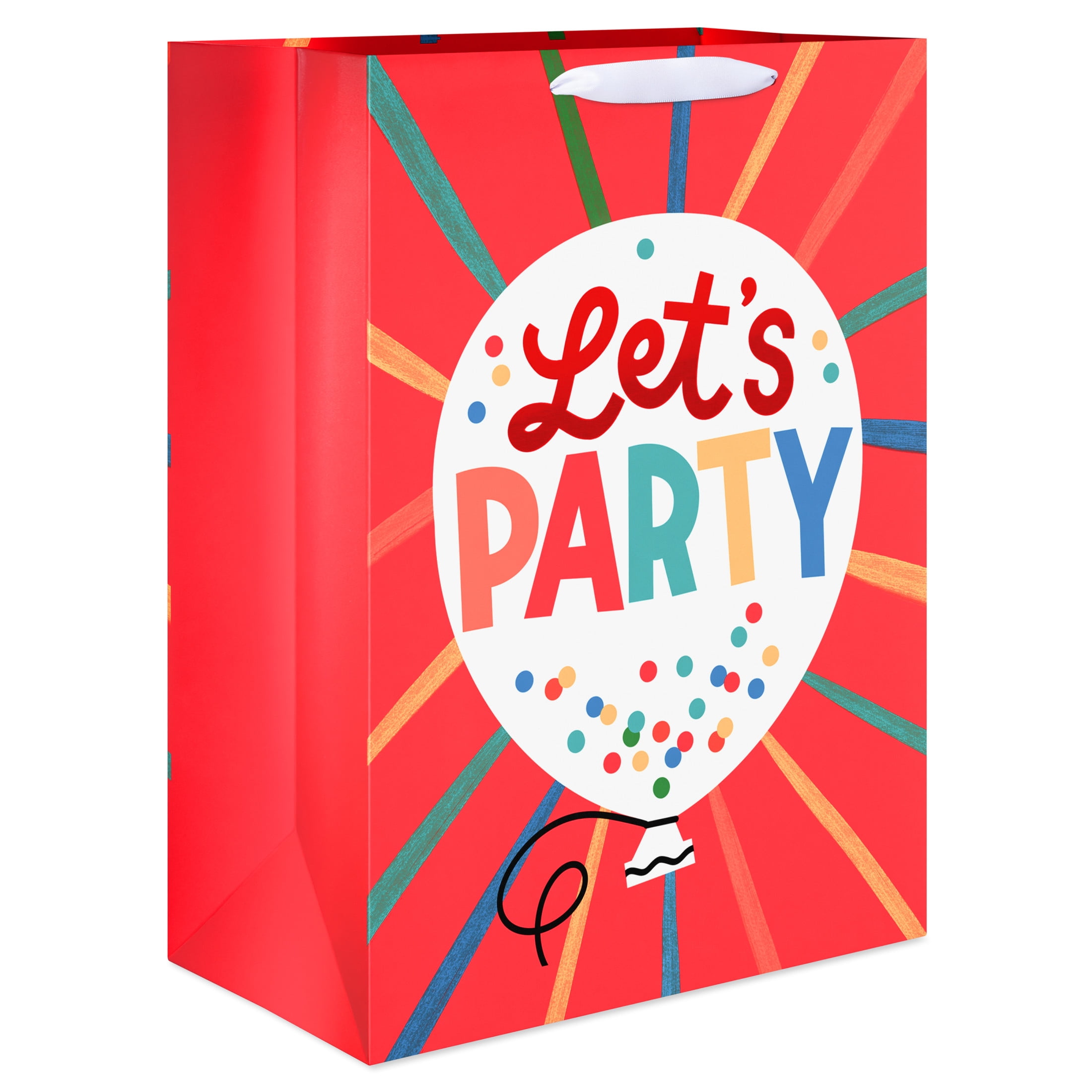American Greetings 20 in. Jumbo Red Birthday Gift Bag, Let's Party (1 ...