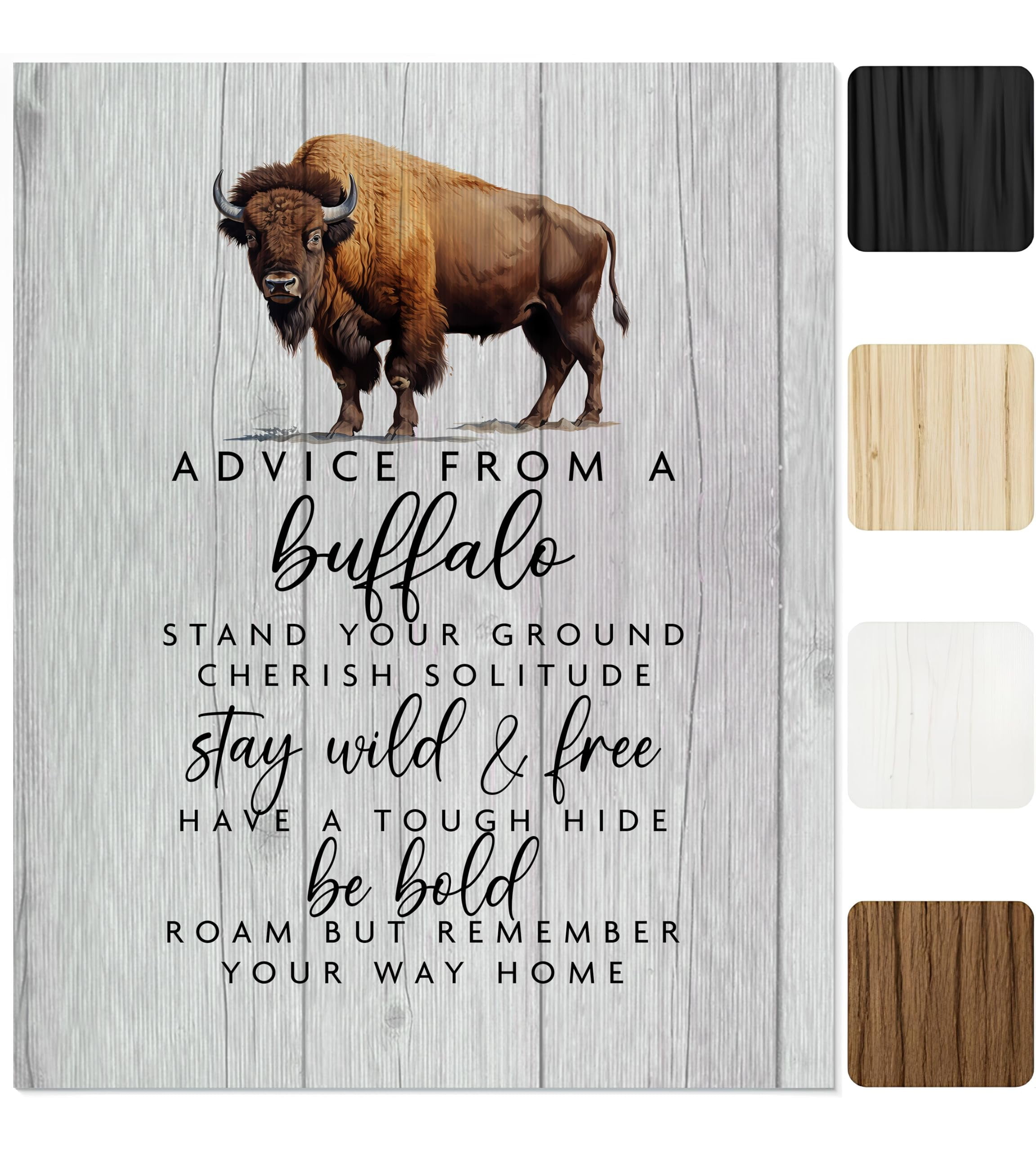 AMERICAN LUXURY GIFTS Advice From Buffalo - Inspirational Wall Art ...