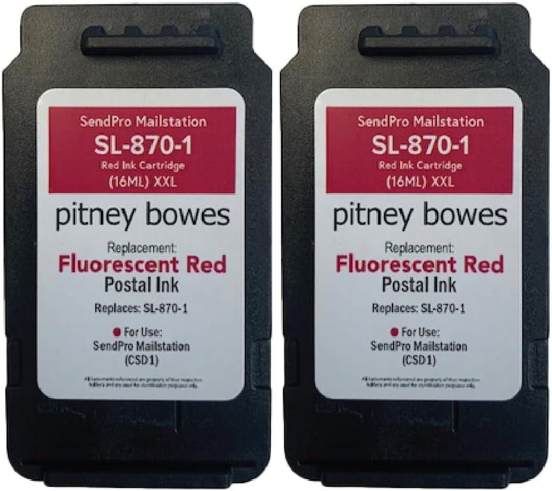 AMERICAN MAILING SOLUTIONS INC. | 2-Pack | PB SL-870-1 (*16ML) XXL Red ...