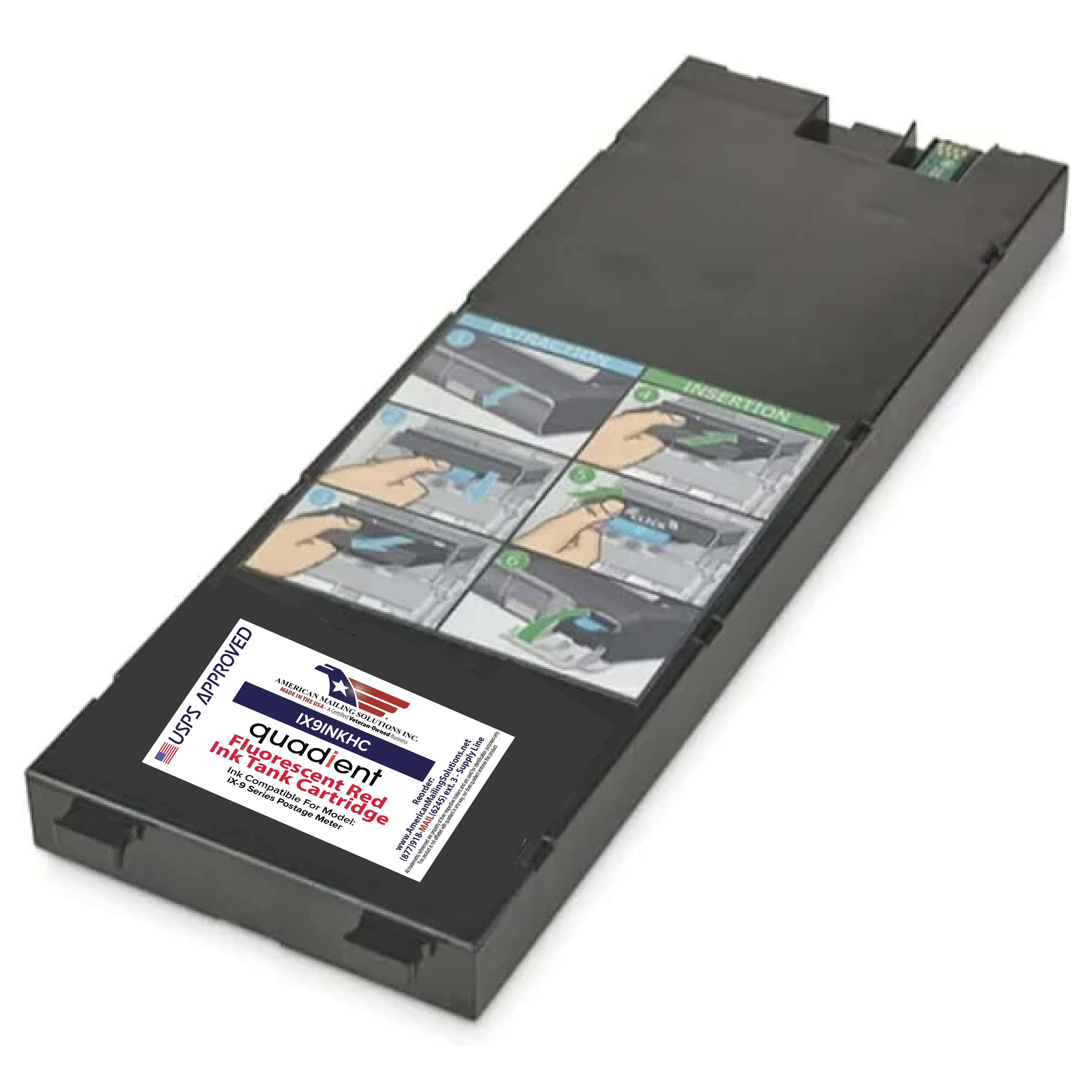 Quadient IX9INKHC High-Capacity Ink Cartridge for the iX-9 Series ...
