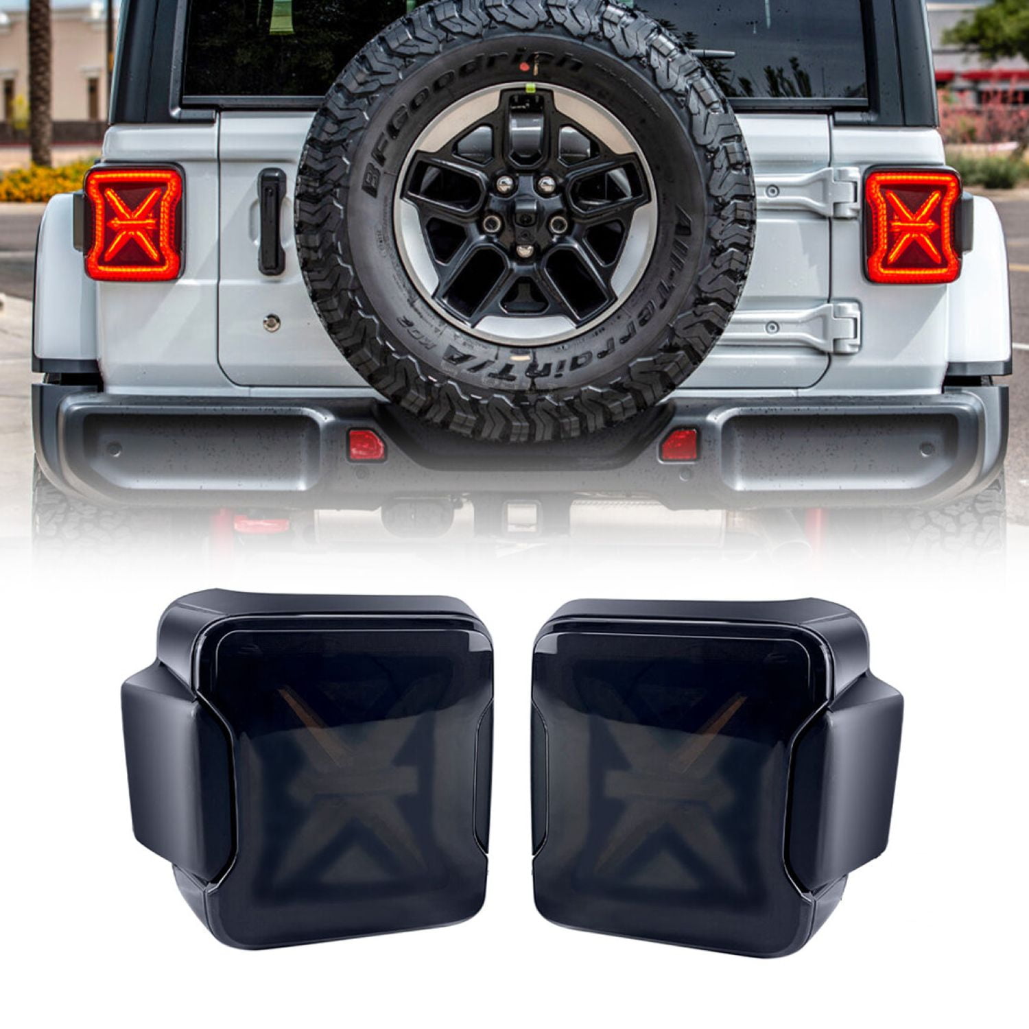 AMERICAN MODIFIED Arrow Style LED Tail Lights Smoked Black for 2007 ...