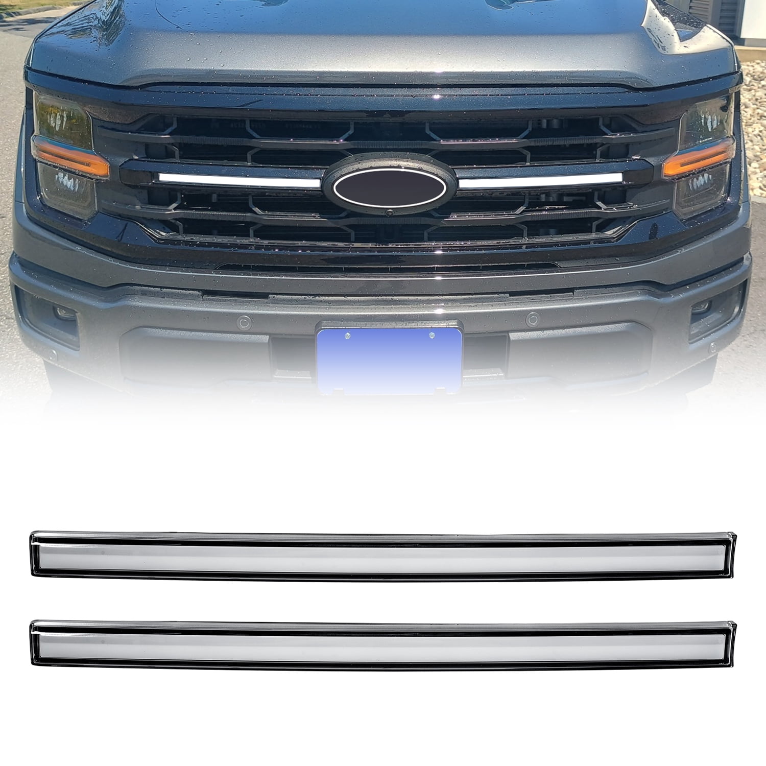 AMERICAN MODIFIED Clear Lens LED White DRL w/Sequential Turn Signal ...