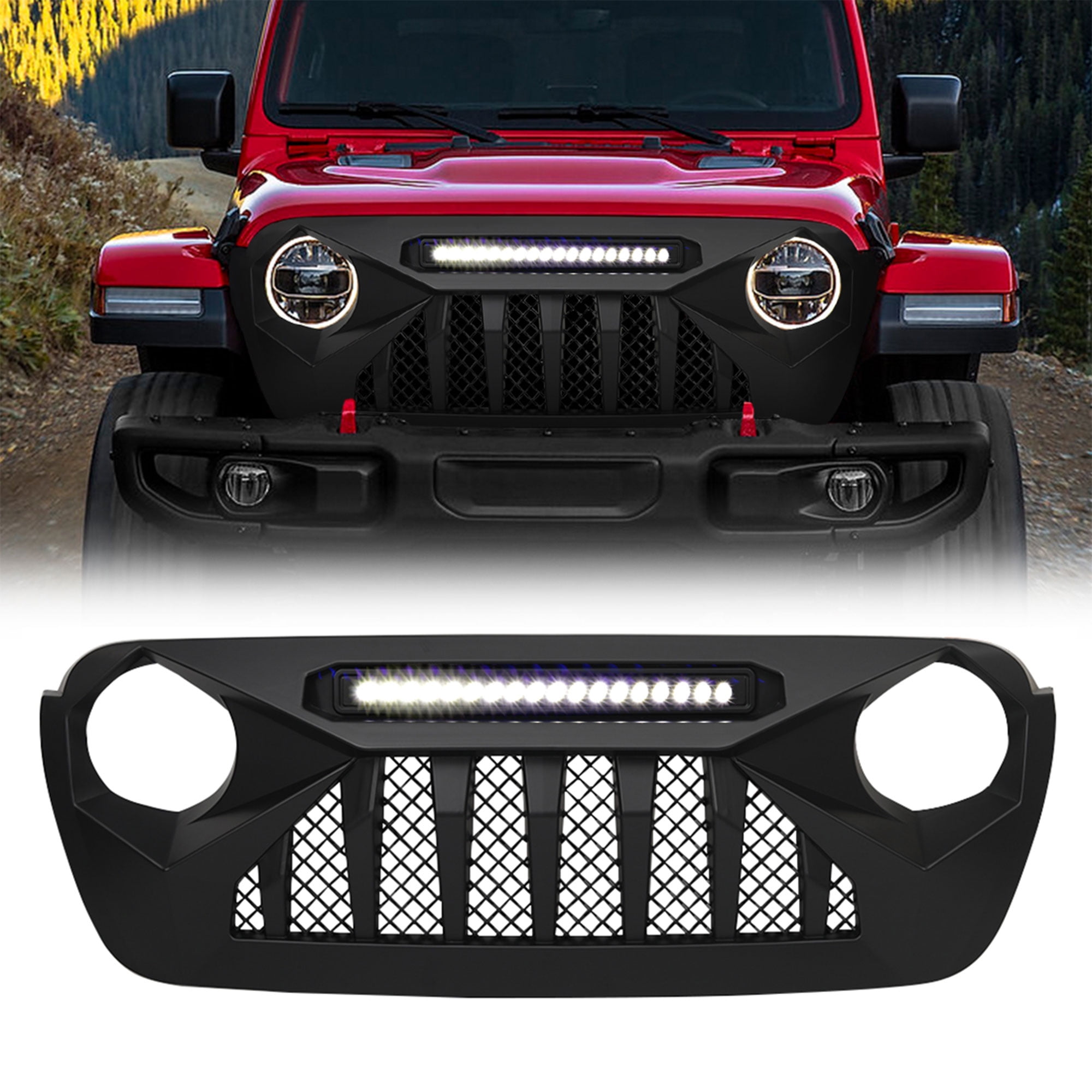 AMERICAN MODIFIED Demon Grille for 18-21 Wrangler JL & Gladiator JT ...
