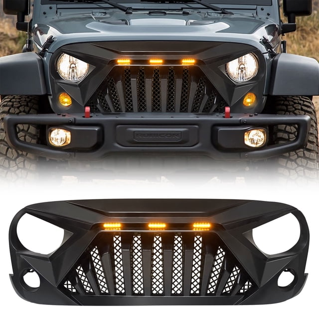 AMERICAN MODIFIED Front Goliath Grill, JK Accessories, Compatible w/ 07 ...