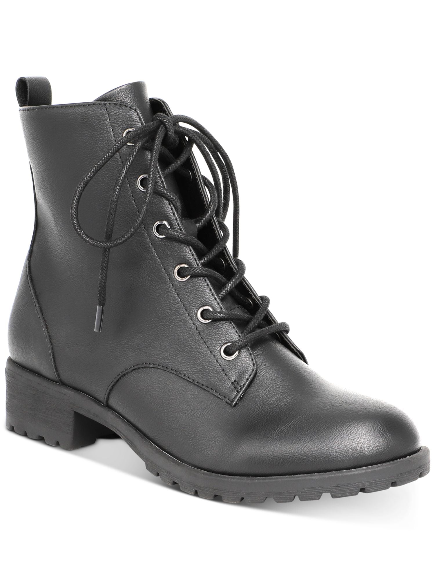 AMERICAN RAG Womens Black Cushioned Zipper Accent Franie Round Toe ...