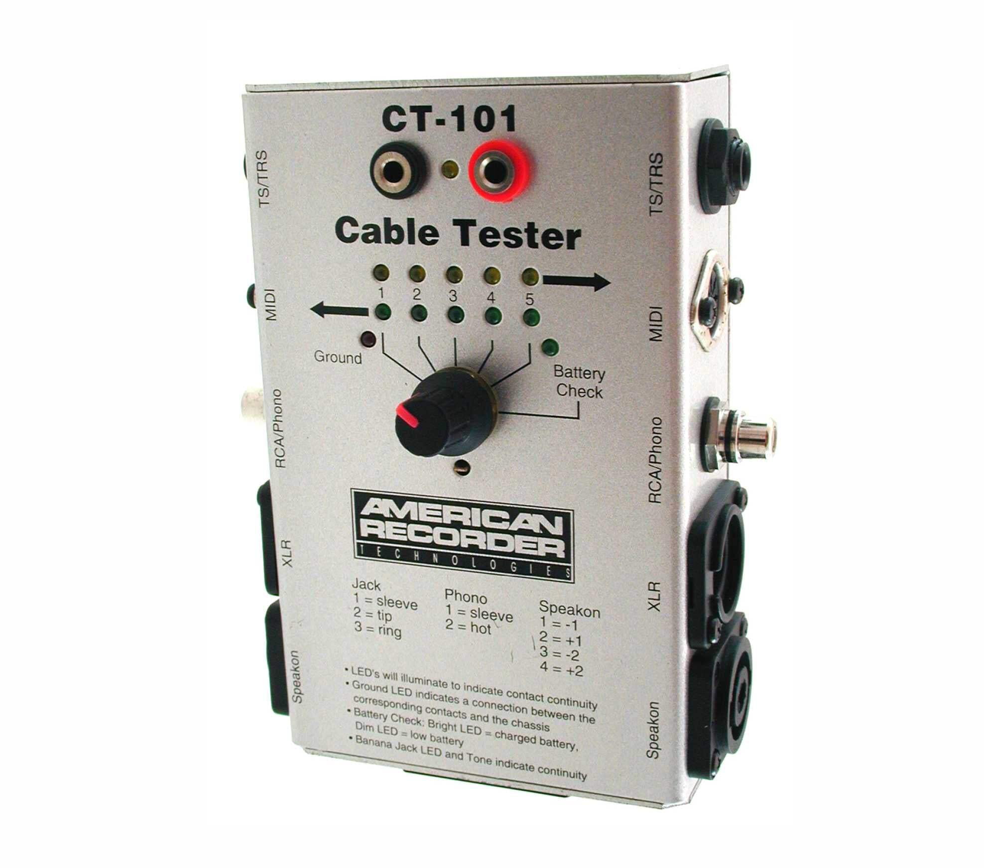 AMERICAN RECORDER Multi-Function Audio Cable Tester - Walmart.com