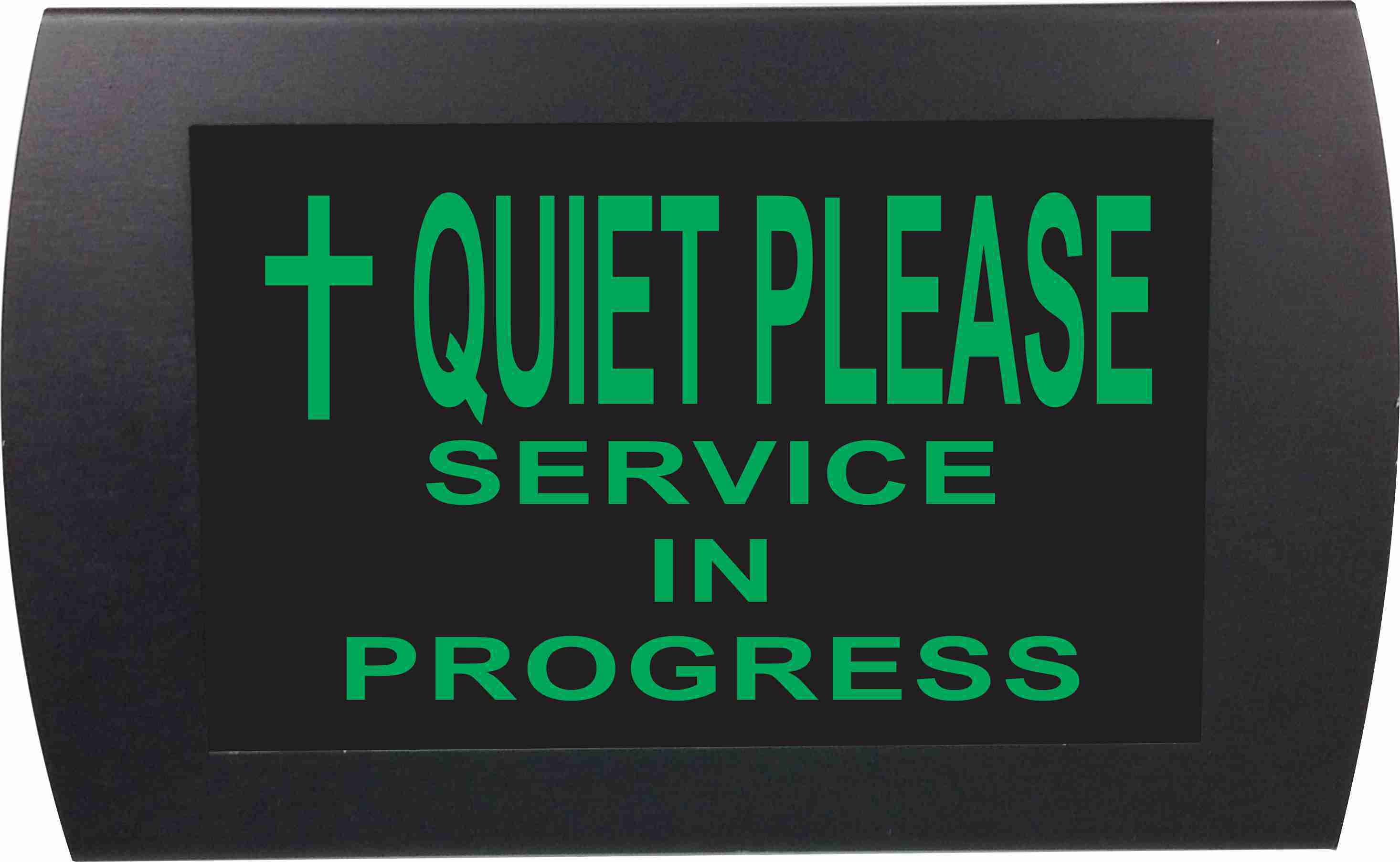 AMERICAN RECORDER - "QUIET PLEASE SERVICE IN PROGRESS" with Cross" LED ...