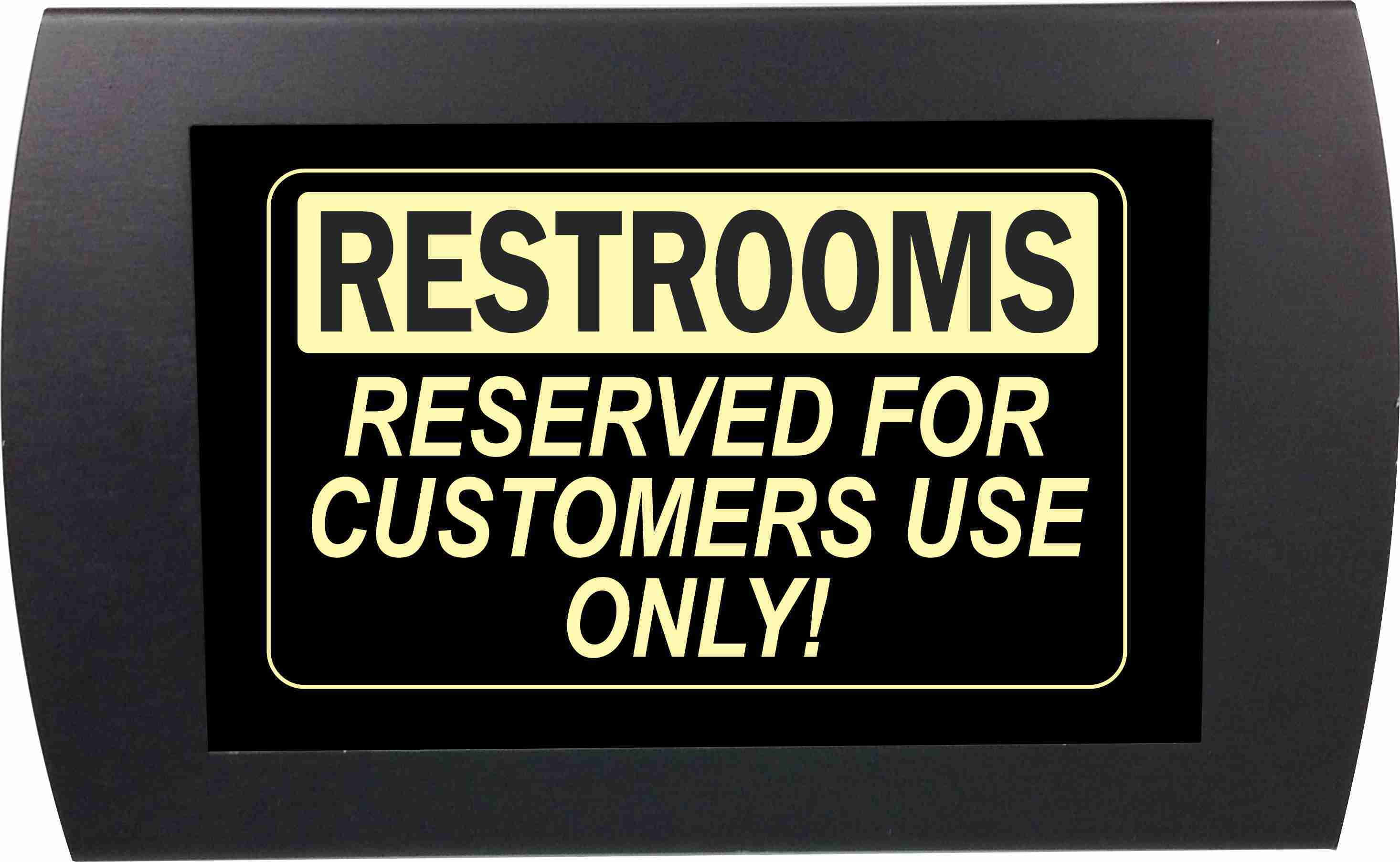AMERICAN RECORDER - "RESTROOMS Reserved for Customers Use Only" LED ...