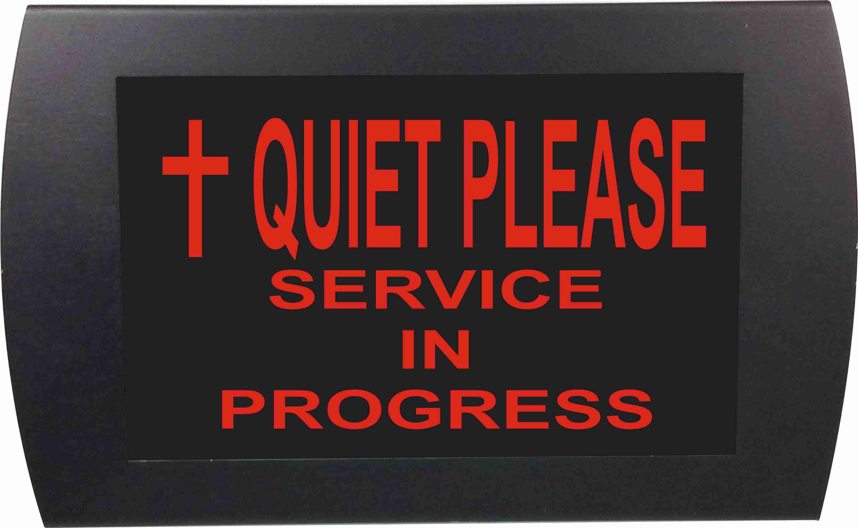 AMERICAN RECORDER - "QUIET PLEASE SERVICE IN PROGRESS" with Cross" LED ...
