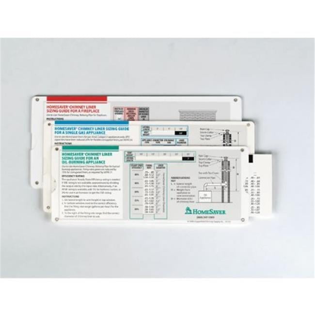 AMERICAN SLIDE CHART CORP. HomeSaver Gas Liner Sizing Guide - Walmart.com