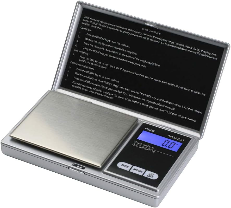 AMERICAN WEIGH SCALES Digital Pocket Scale Portable Scale for Jewelry ...