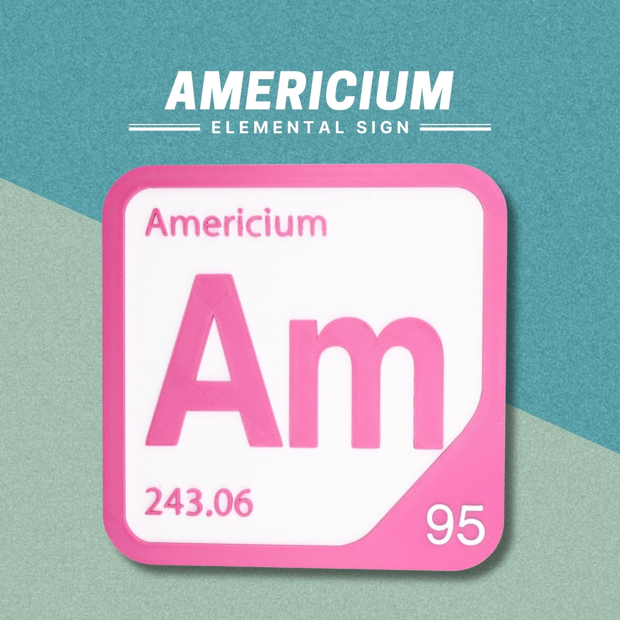 AMERICIUM Periodic Table Tile – Educational Wall Art for Science Lovers ...