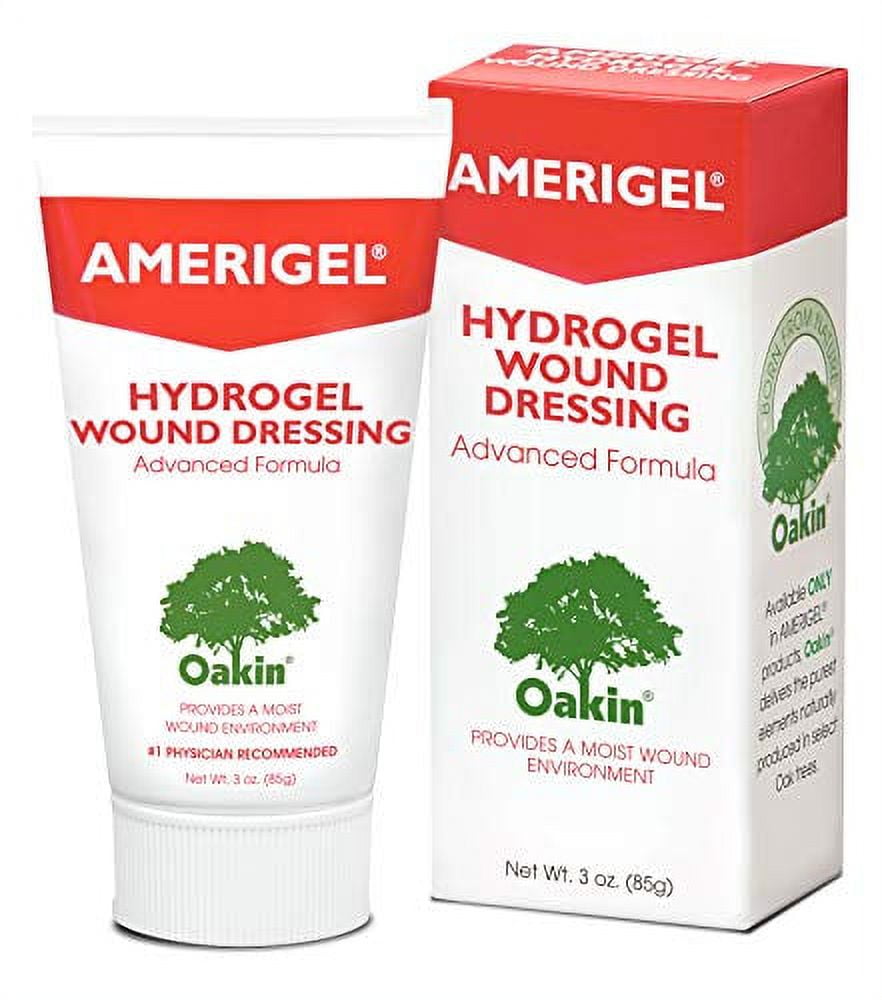 AMERIGEL Hydrogel Wound Dressing with Oakin (3 oz. Tube) – Ulcer Care ...