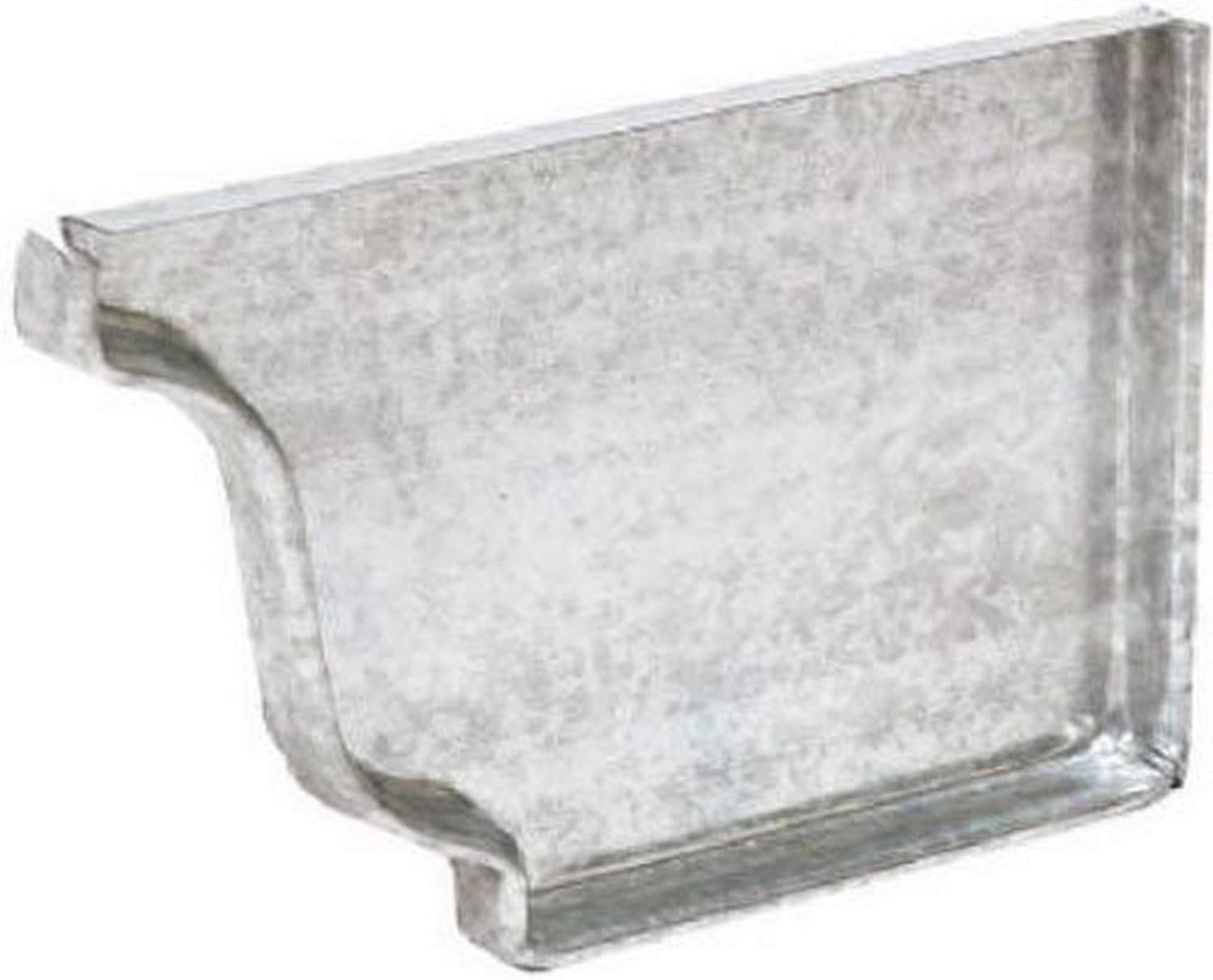 AMERIMAX HOME PRODUCTS 15206 4-Inch Mill Finish Galvanized Right End ...