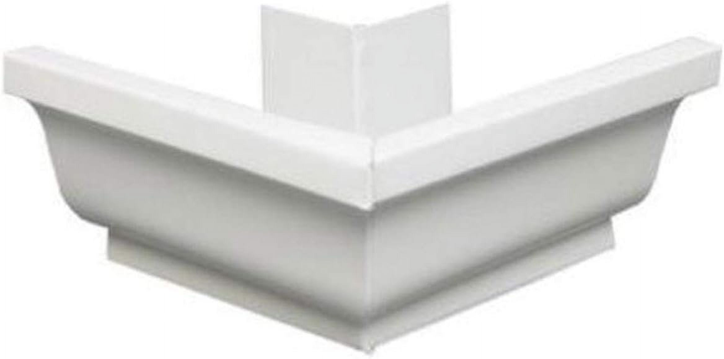 AMERIMAX HOME PRODUCTS 19202 4-Inch Galvanized Outside Mitre, White ...