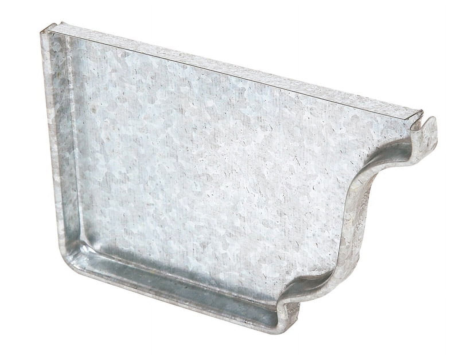 Amerimax 5 In. Galvanized Left Gutter End Cap 29205 - Walmart.com