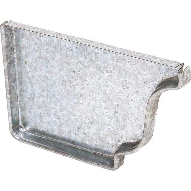Amerimax 4 In. Galvanized K-Style Left Gutter End Cap 15205 - Walmart ...