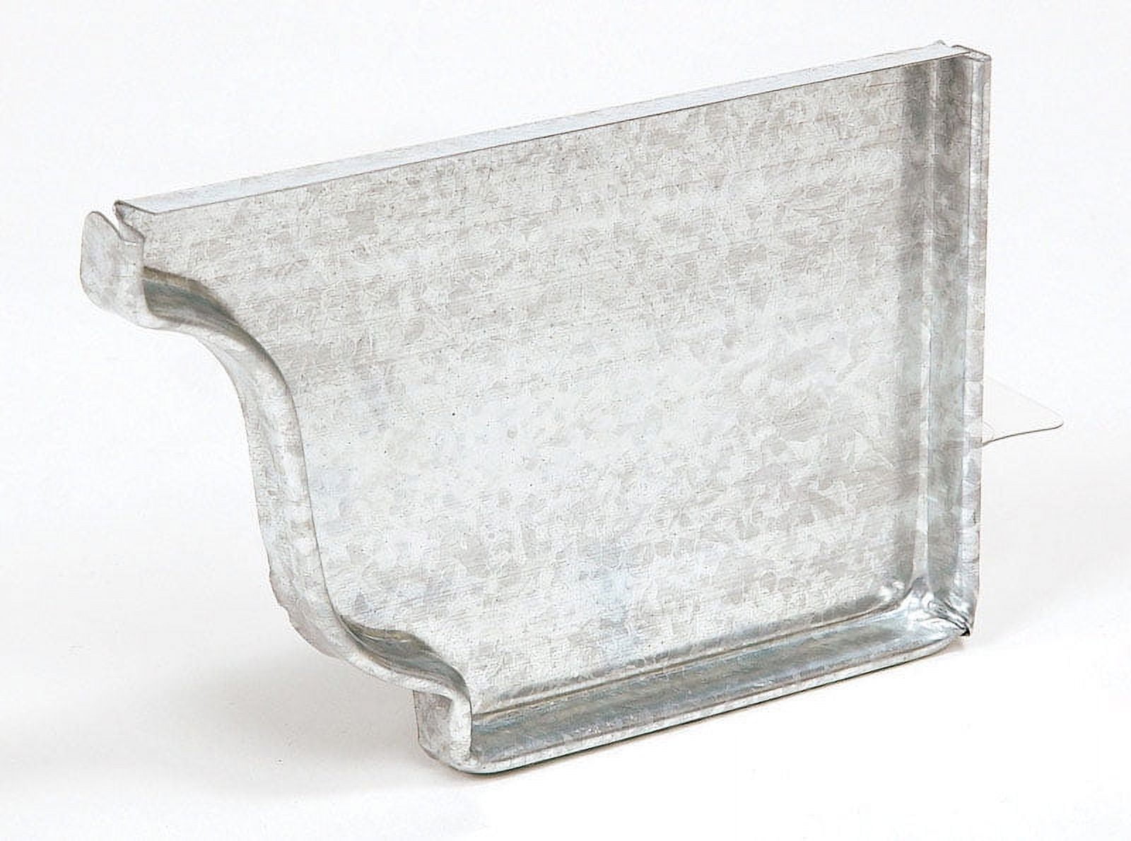 AMERIMAX HOME PRODUCTS Gutter Right End Cap, Mill Finish Galvanized ...