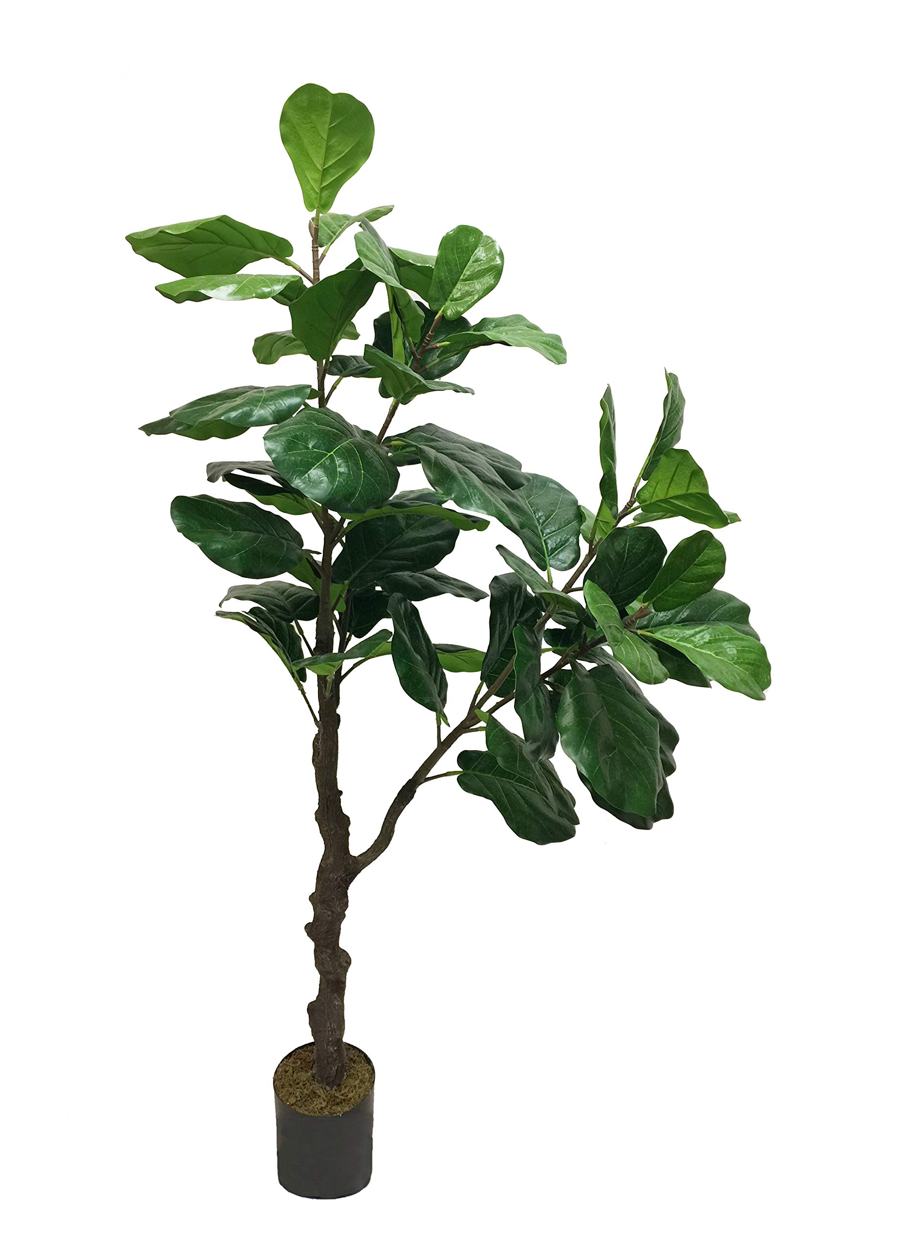 AMERIQUE Gorgeous & Dense 6' Fiddle Leaf Fig Tree Artificial Silk Plant ...