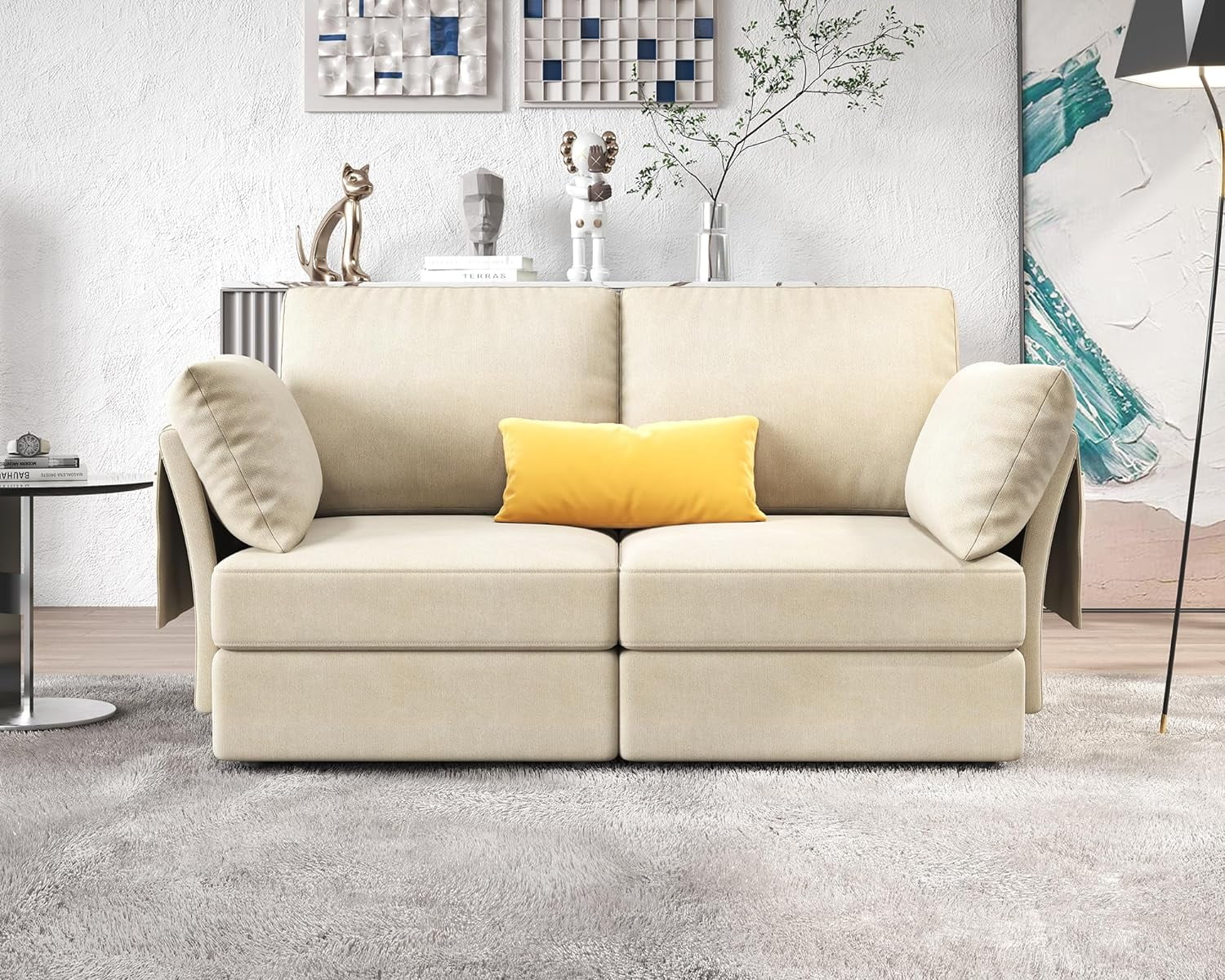 AMERLIFE 70 Inches Modular Sectional Sofa, Oversized Sectional Sofa ...