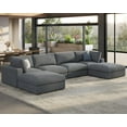 AMERLIFE Modular Sectional Sofa, 152 Inches Down Filled Sectional Sofa, 6 Seats U Shaped Cloud ...