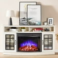 "AMERLIFE 63"" Entertainment Center with 26"" Fireplace, Distressed ...